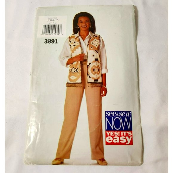 Simplicity | Office | Vintage See Sew Now 389 Vests And Pants Sewing ...
